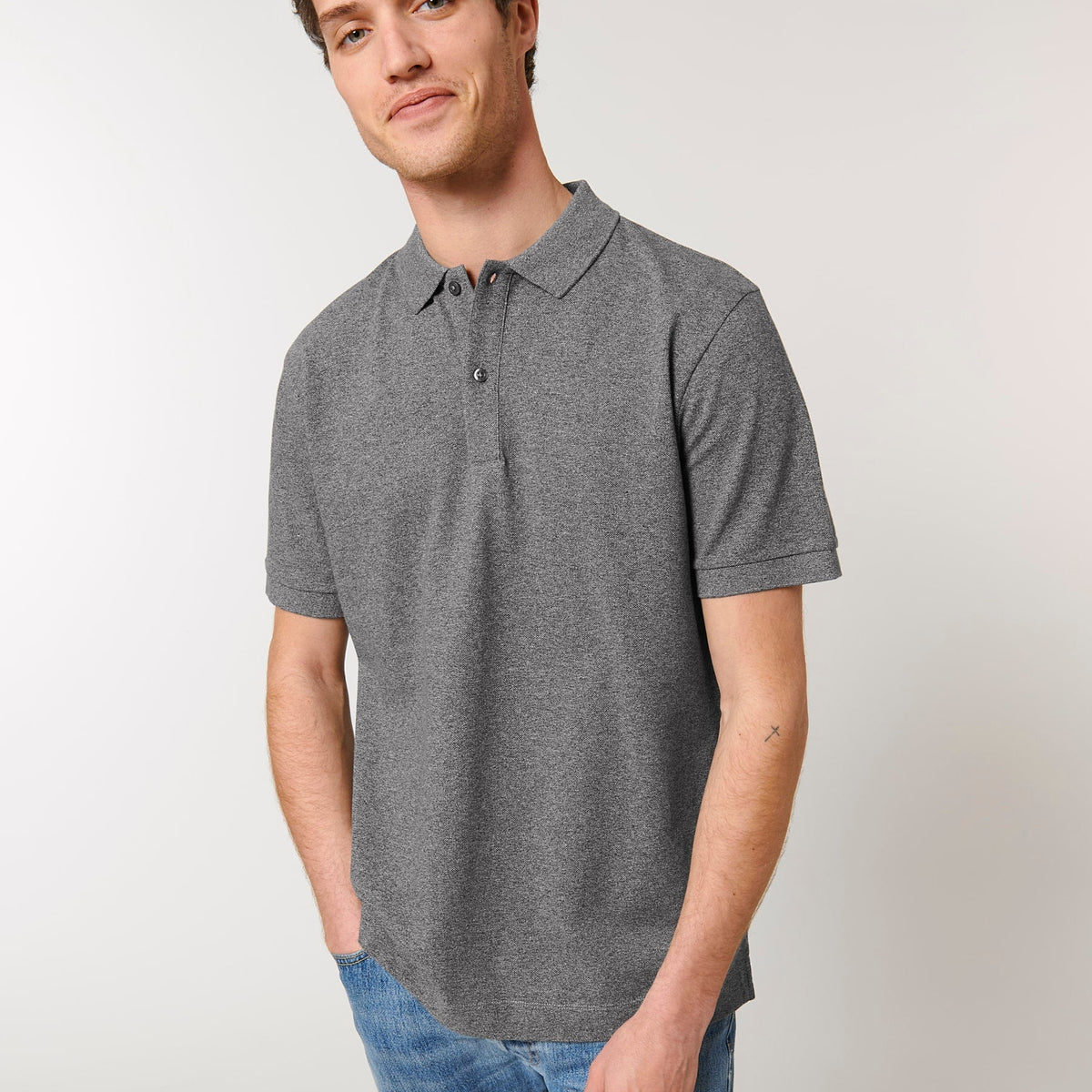 Prepster Melange men's polo shirt in pure organic cotton – Altramoda