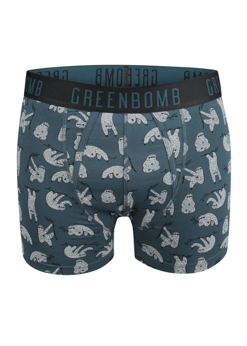 Men's Organic Cotton Boxer Shorts - Animal Sloth Hang – Altramoda